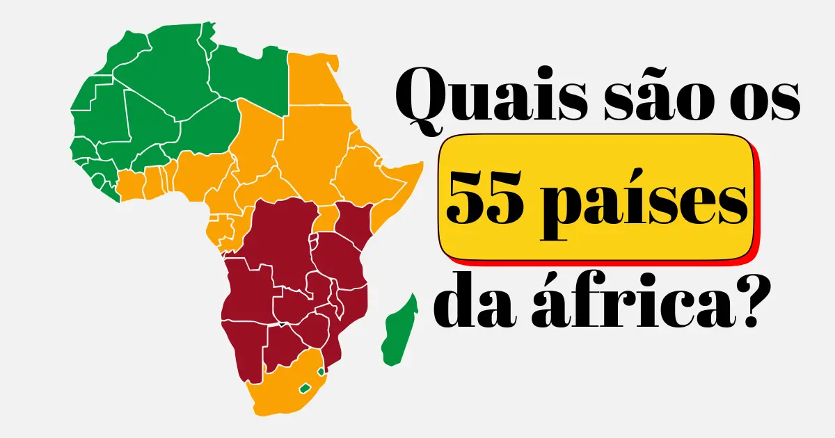 Quais são os 55 países da áfrica?
