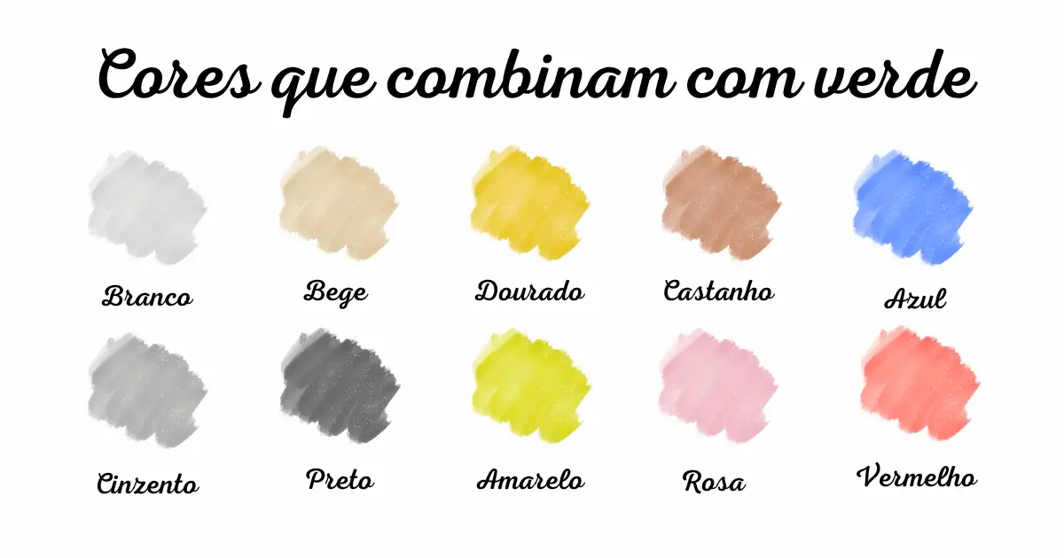 Quais são as cores que combinam com verde?